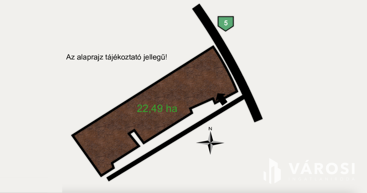 22,49 ha földterület napelem farm telepítésére | Városi Ingatlaniroda